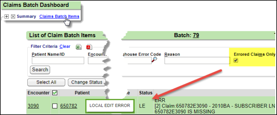 Claims Batch Uploading Errors Claims Batch Uploading Errors