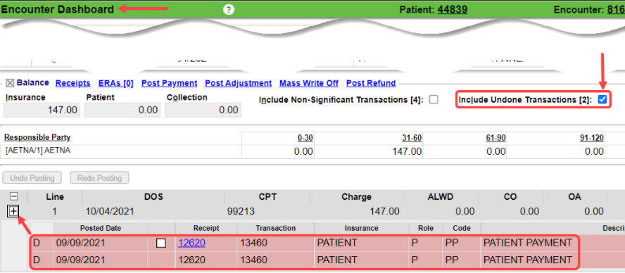 Undo a Posted Payment or an Adjustment