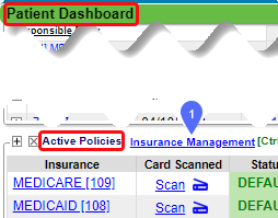 Add/Modify Insurance Profiles on an Existing Patient