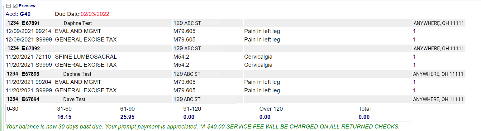 Statements Batch Dashboard