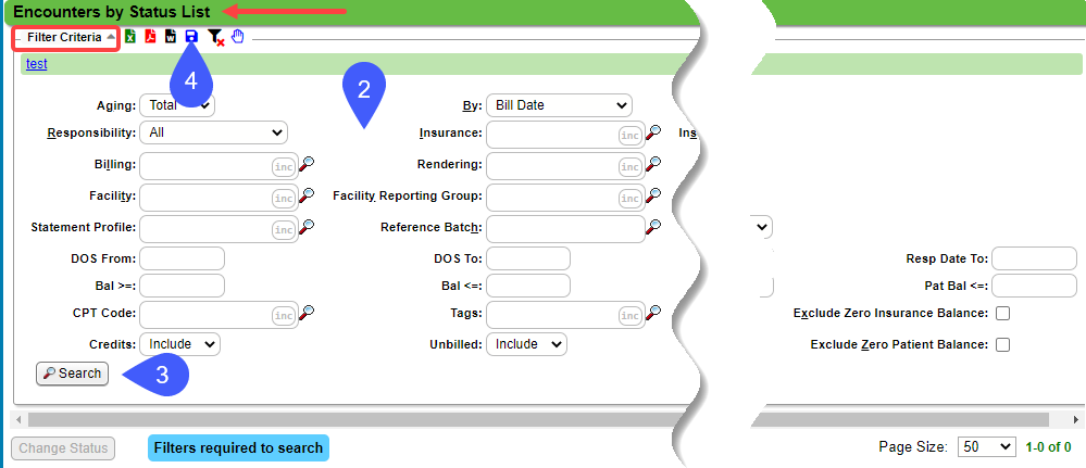 Encounter By Status List